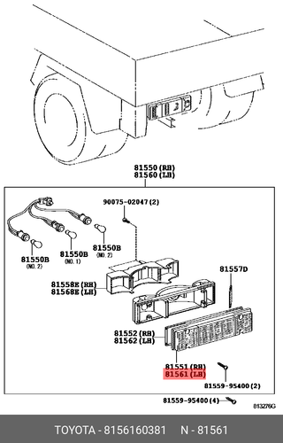 Genuine OE Lens(L) 8156160381 for Toyota 81561-60381 | eBay