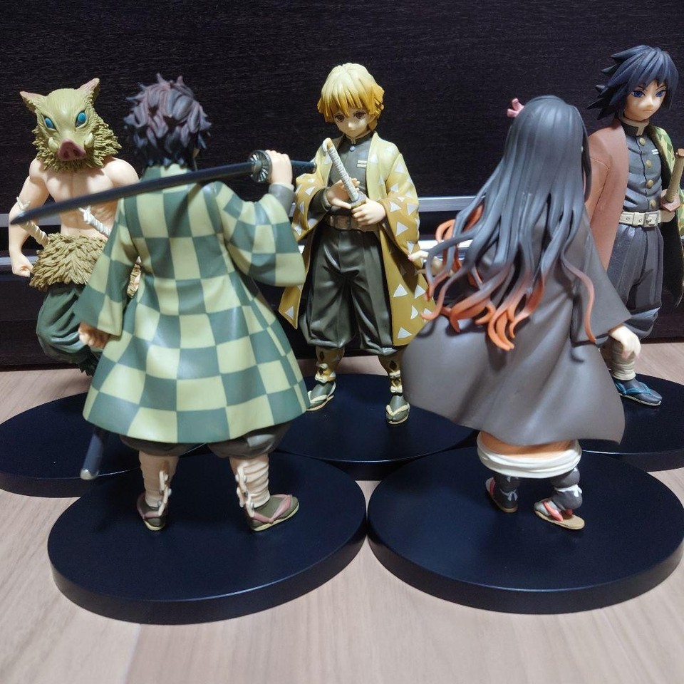 Demon Slayer Kimetsu no Yaiba Kizuna Figure Sepia Color 5 Piece Set ...