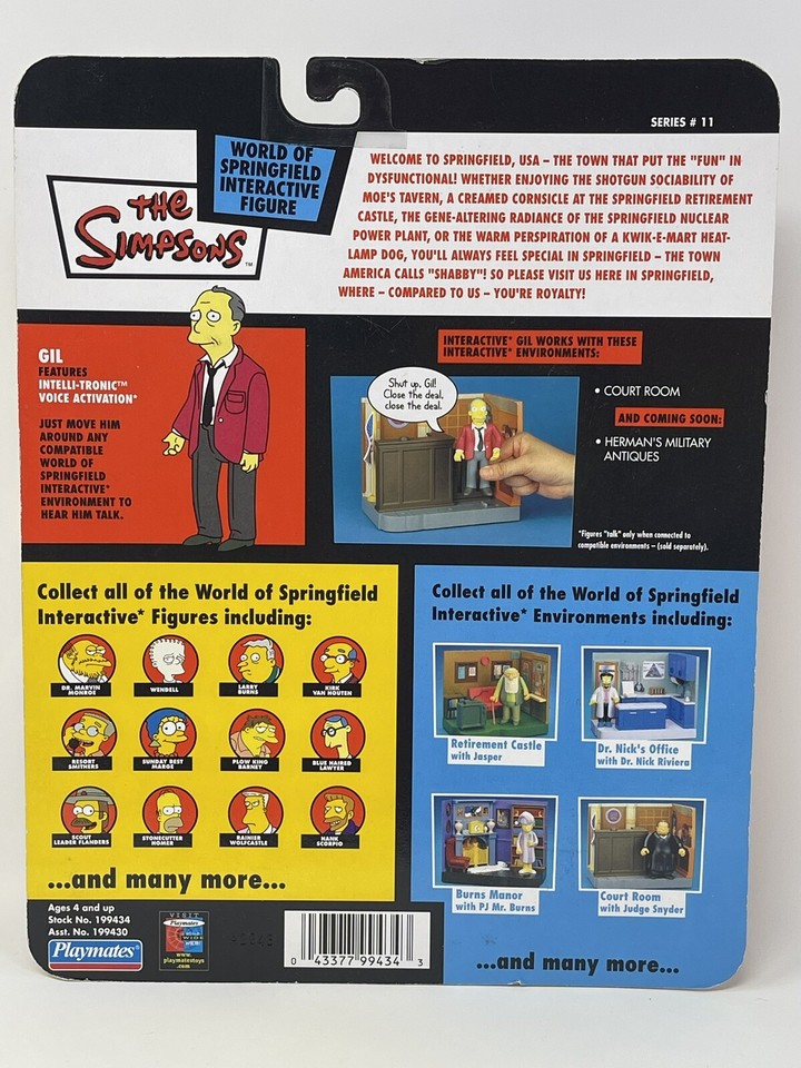 Gil The Salesman The Simpsons WOS World Of Springfield Figure Playmates ...