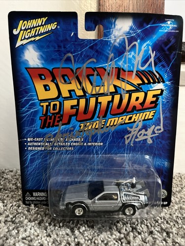 Johnny Lightning Back to the Future Delorean signed Michael J. Fox ...