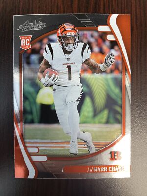 🔥2021 Absolute Football Jamarr Chase #105 Bengals RC Ja'marr Chase NM/M ...