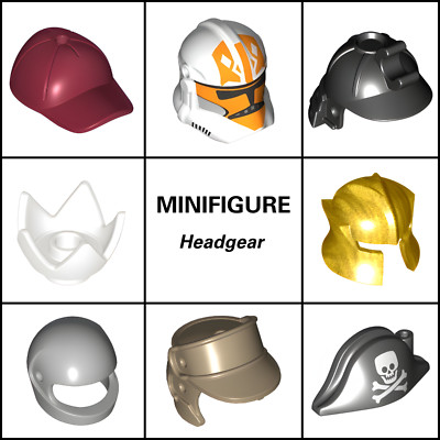 LEGO Minifigure Headgear Collection - Crown, Cap, Helmet, & More! | eBay