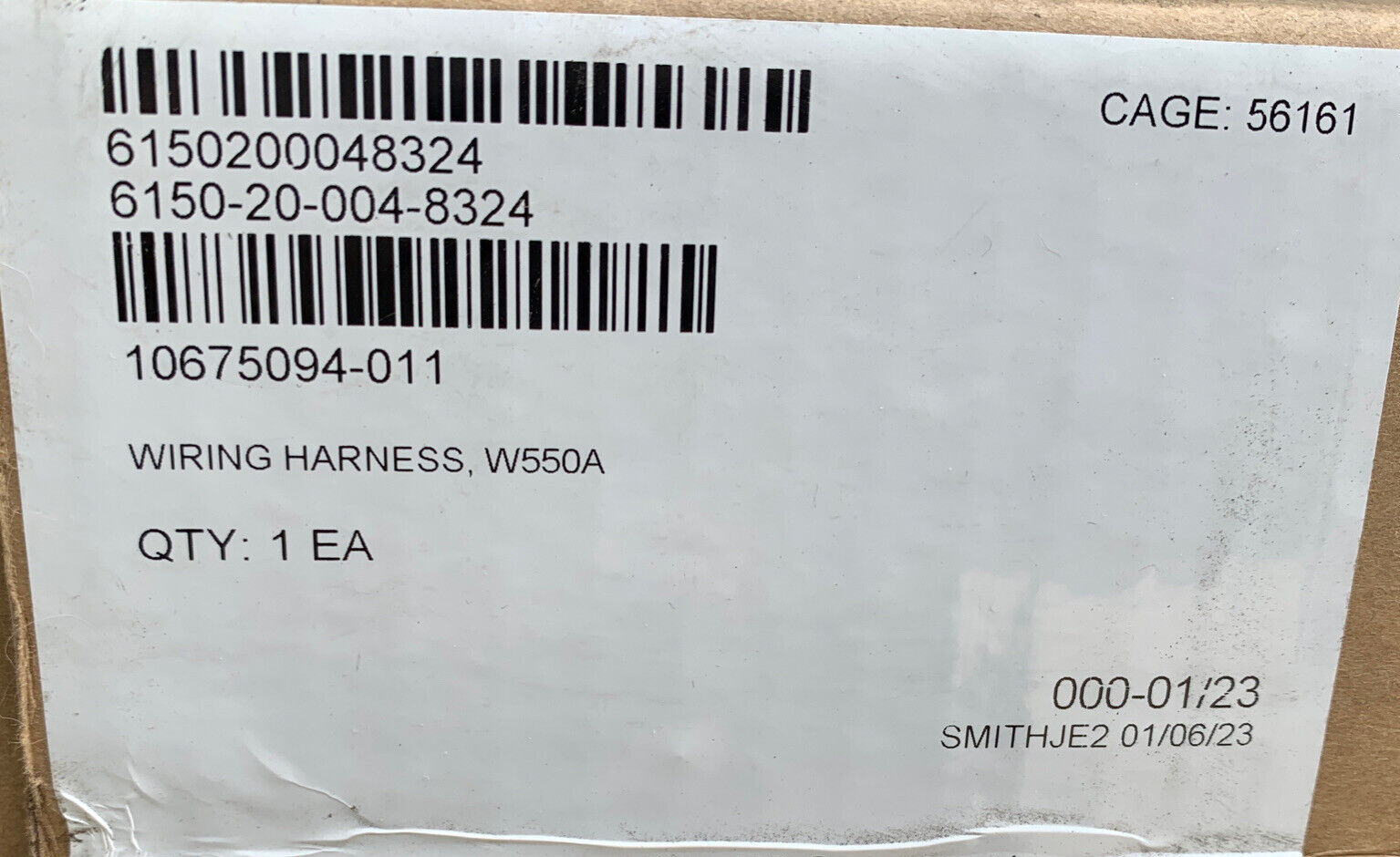 General Dynamics Military NSN 6150-20-004-8324 Wiring Harness W550A ...