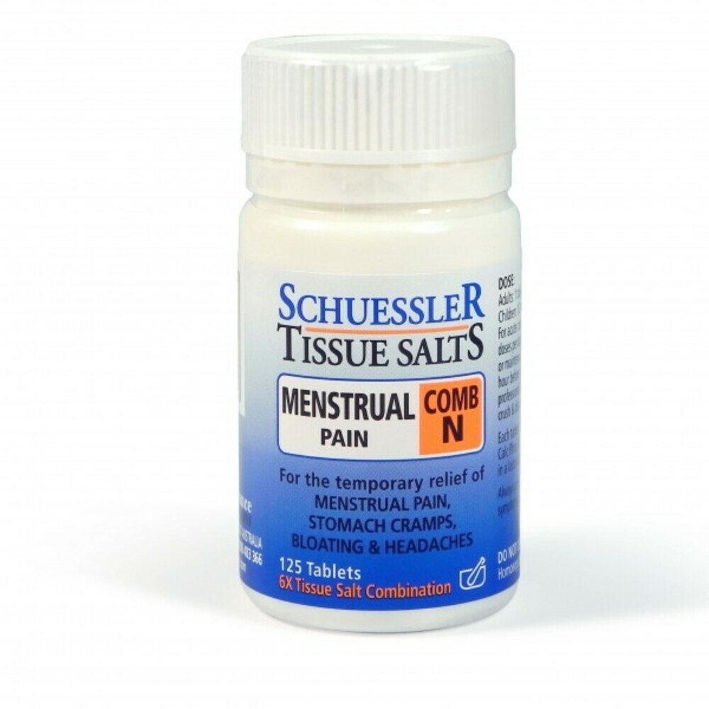 Schuessler Tissue Salts Comb N 125 Tablets Menstrual Pain Stomach ...