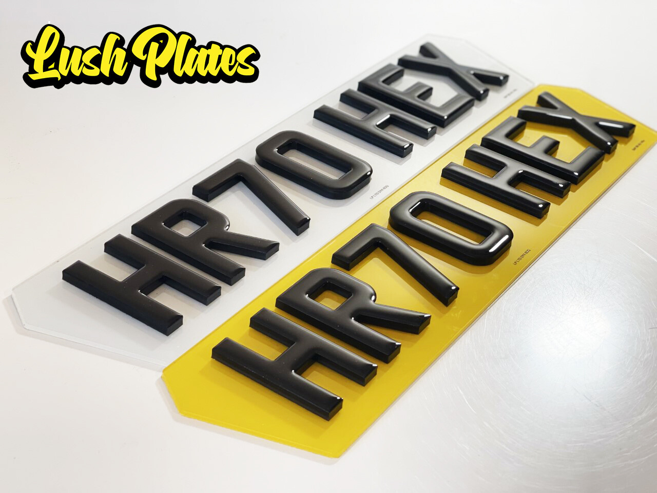 ROAD LEGAL PRINTED 3D 4D 6MM GEL V1 LAMBO SHAPE SHORT HEX BORDER NUMBER ...