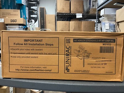 Unirac Nxt Horizon Att Kit Dark M51653 Full Set of 20 Solar Mount New ...