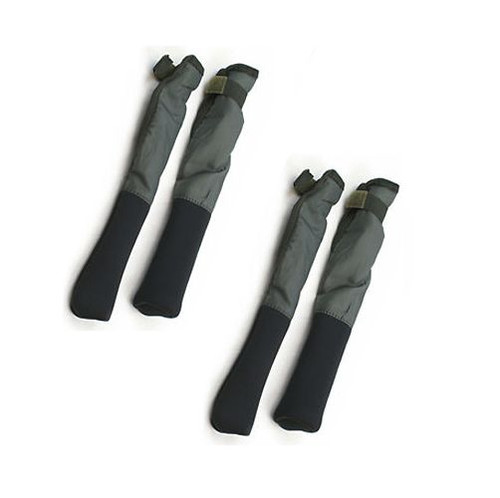 2 X PAIRS OF GREEN DELUXE TIP AND BUTT ROD PROTECTORS CARP COARSE ...