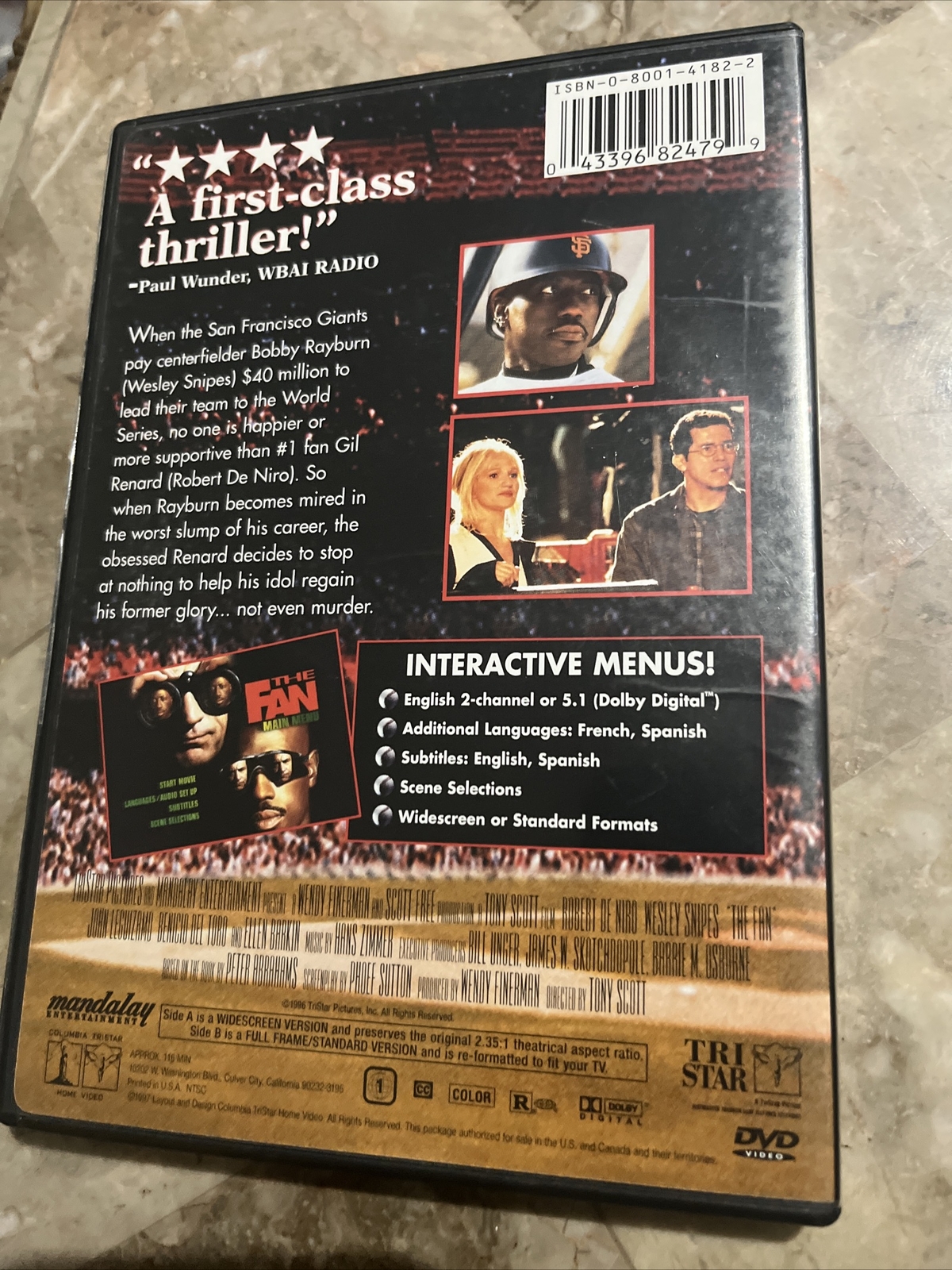 The Fan (DVD, 1997, Closed Caption) 43396824799| eBay