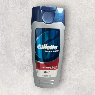 1 x Gillette Hair & Body All Over Clean Shampoo Hair & Body Wash 2in1 ...