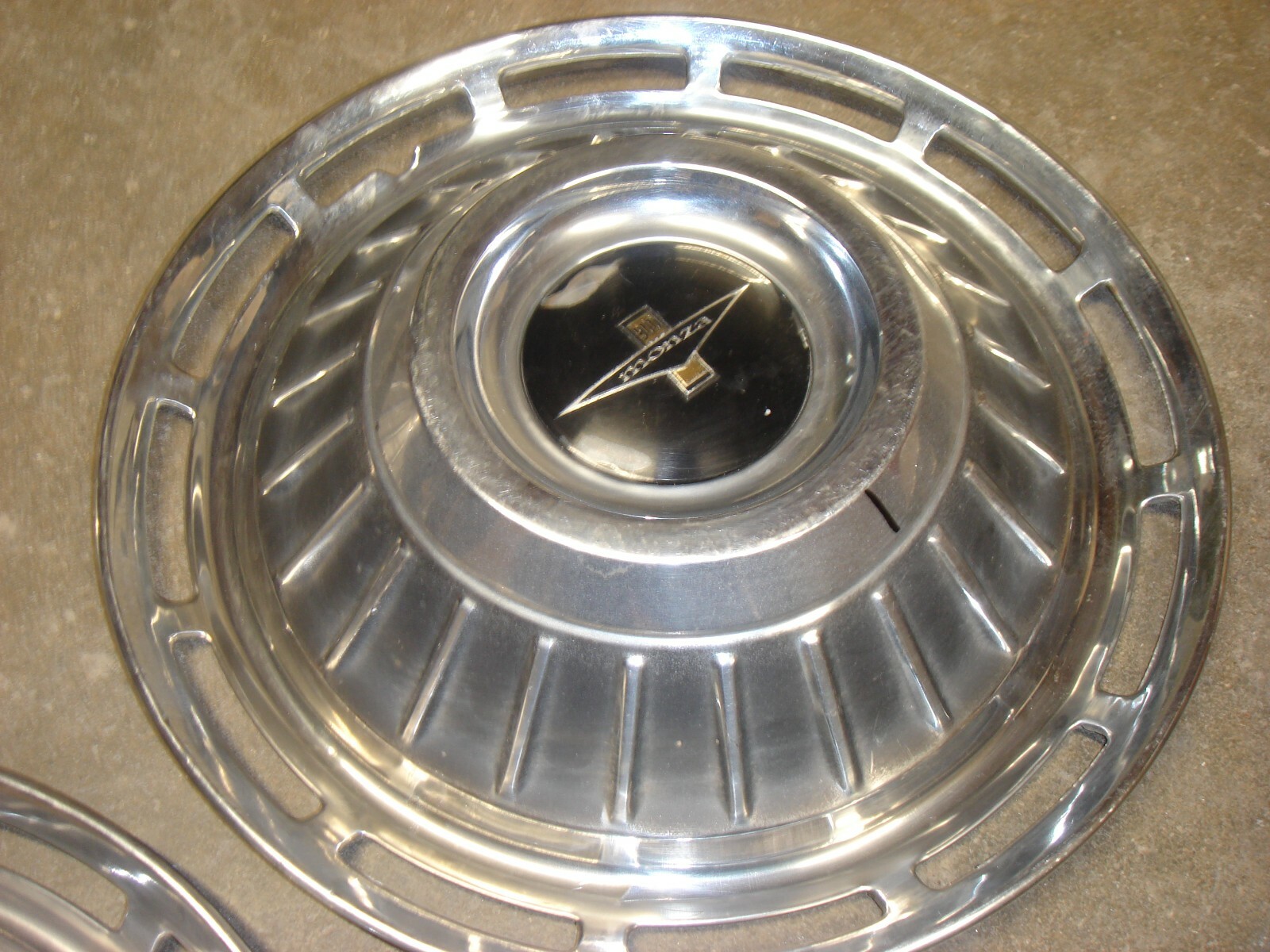 3 - 1960's CHEVY CHEVROLET CORVAIR MONZA 900 13" OEM HUBCAPS CAPS WHEEL ...