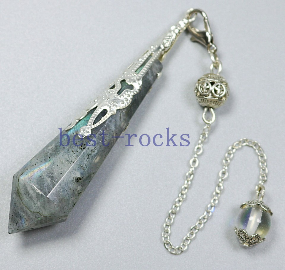 Natural Crystal Divination Pendulum,Polished Necklace,Pendant,Dowsing ...