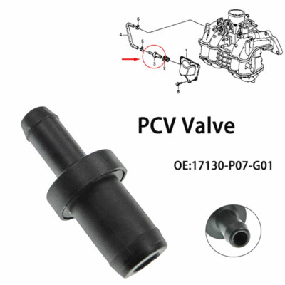 1x Air PCV Valve 17130-P07-G01 For Honda CR-X Civic HR-V Insight ...