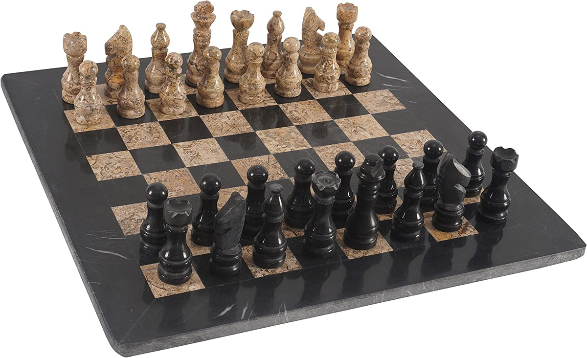 Black And White Chess Set 15 Inch Marble Chess Set | Black Zebra ...