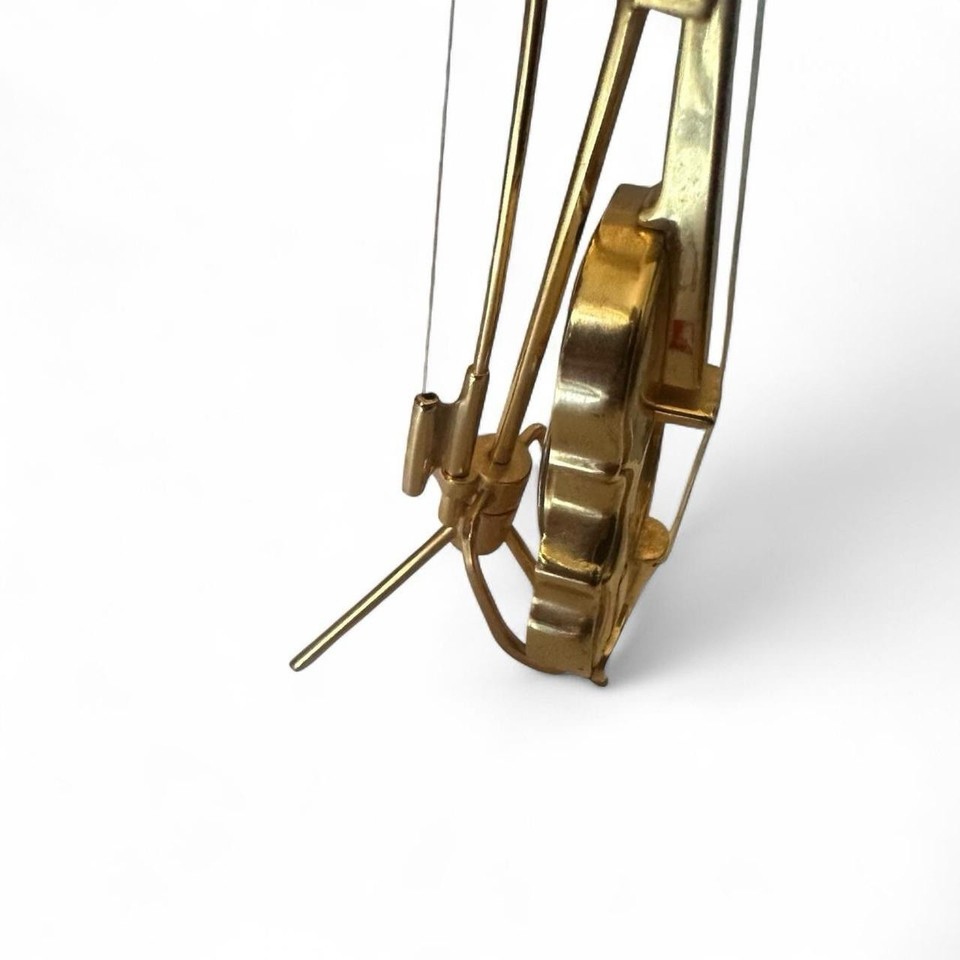 Vintage Gold Mozart Violin Clock | Miniature Decorative Watch with ...