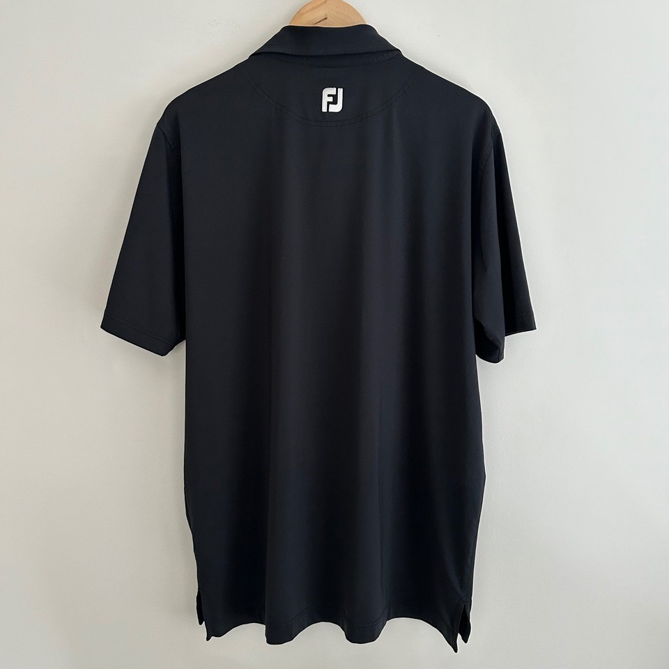 FootJoy FJ Athletic Fit Polo Shirt Mens XL Black PGA Tour Champions ...