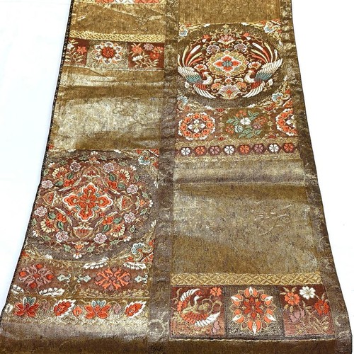 b33 Pure silk six-bag obi gold phoenix beautiful item kimono | eBay UK