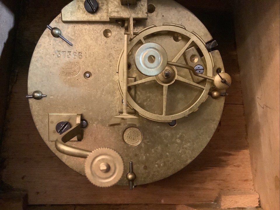 Antique French Paris Hry MARC 8 Day Time / Strike Bell Oak Mantel Clock ...