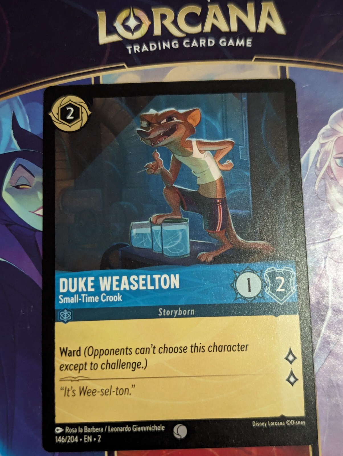 Duke Weaselton - Small-Time Crook 146/204 Lorcana Rise of the Floodborn ...