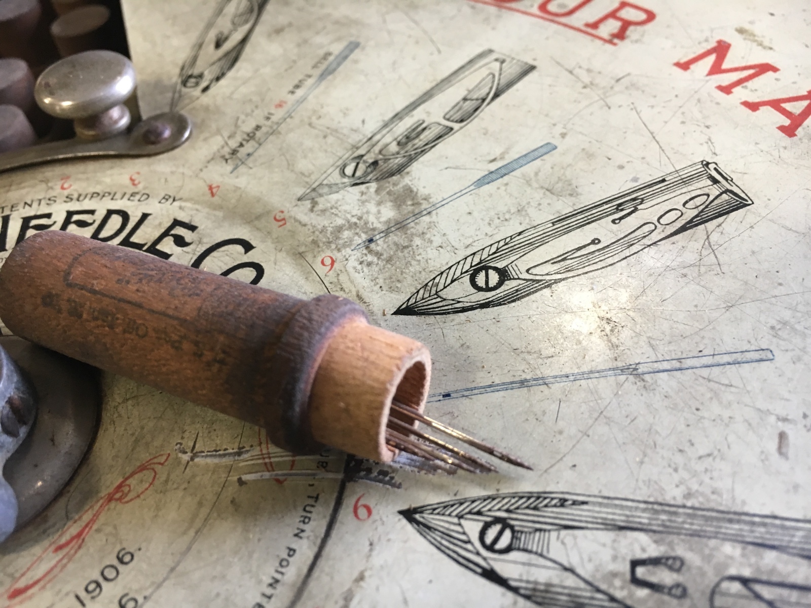 Antique c1908 The Boye Needle Co. Chicago spinning display store ...