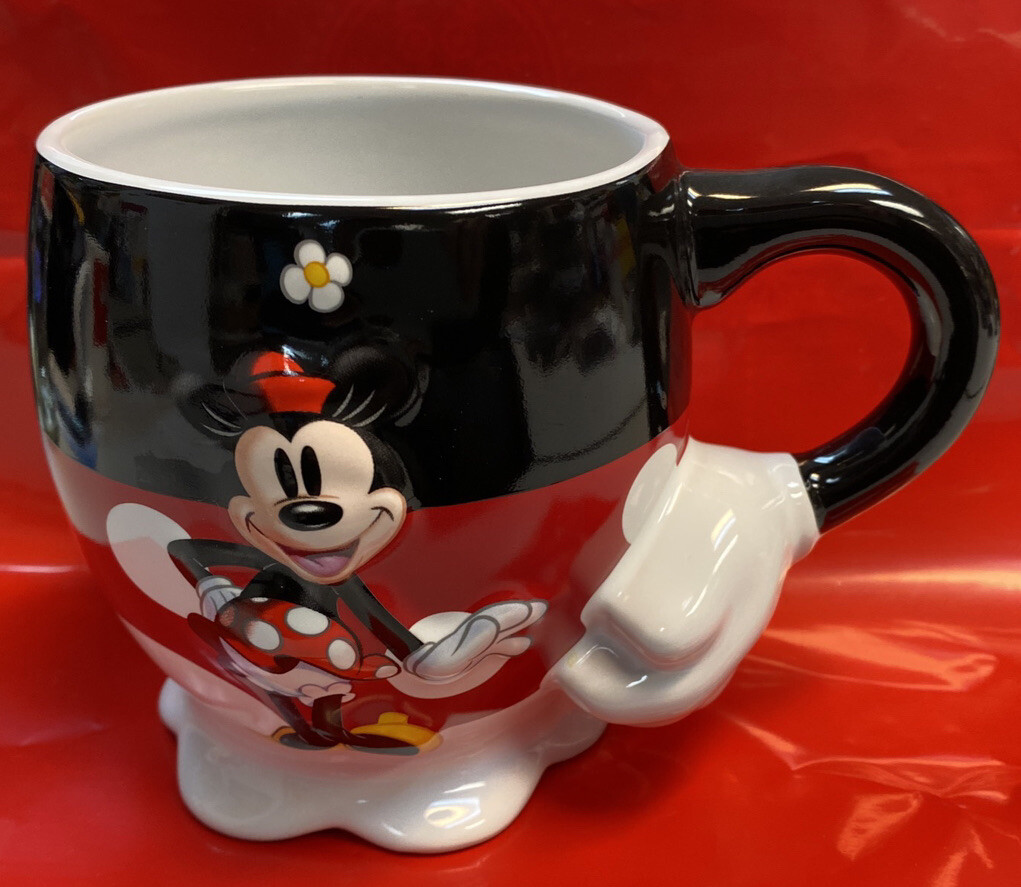 Minnie Mouse Disney Parks Authentic Coffee Mug Ruffled Base Gloved ...