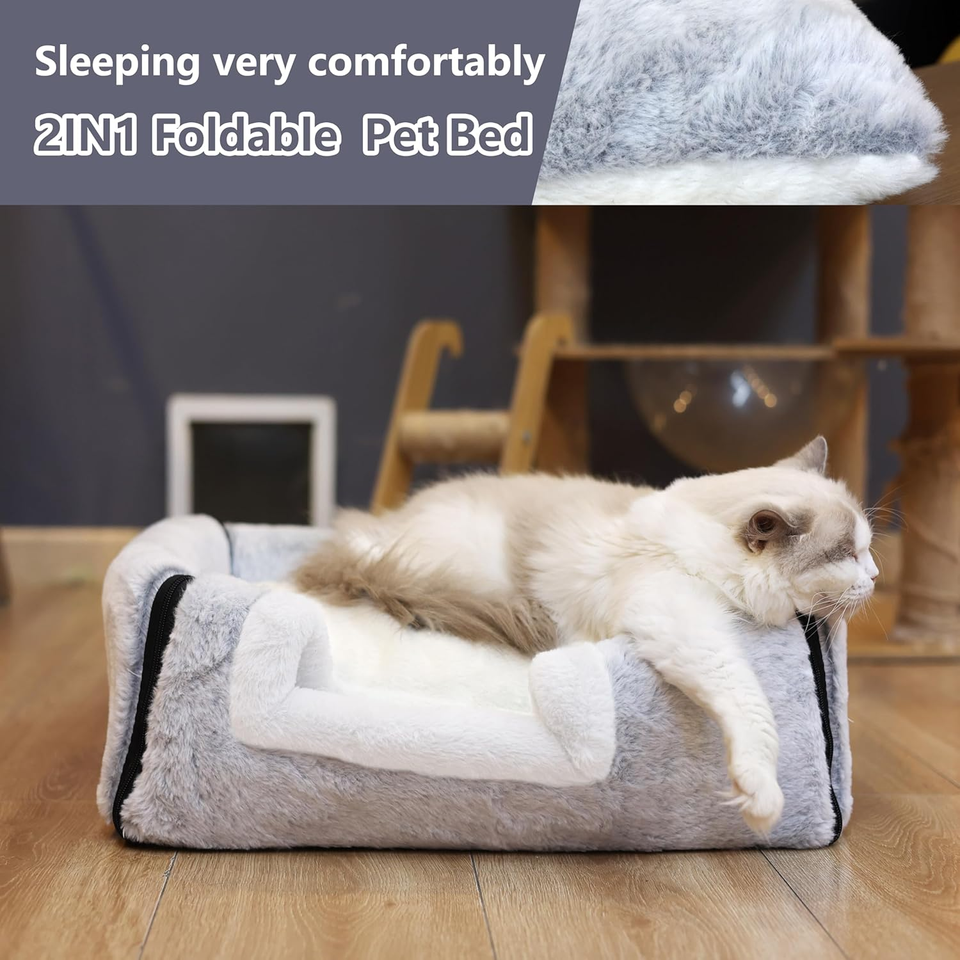 Cat Bed Cave-Cat Beds for Indoor Cats Soft Comfortable Cute Cat Bed ...