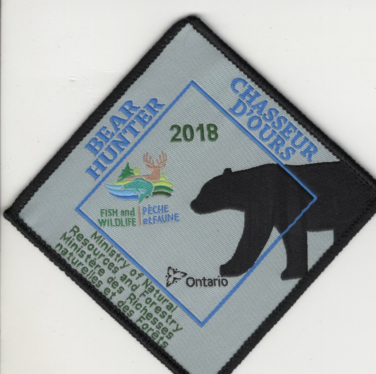 2018 ONTARIO MNR BEAR HUNTER PATCH-MICHIGAN DNR DEER-MOOSE-ELK-CREST ...