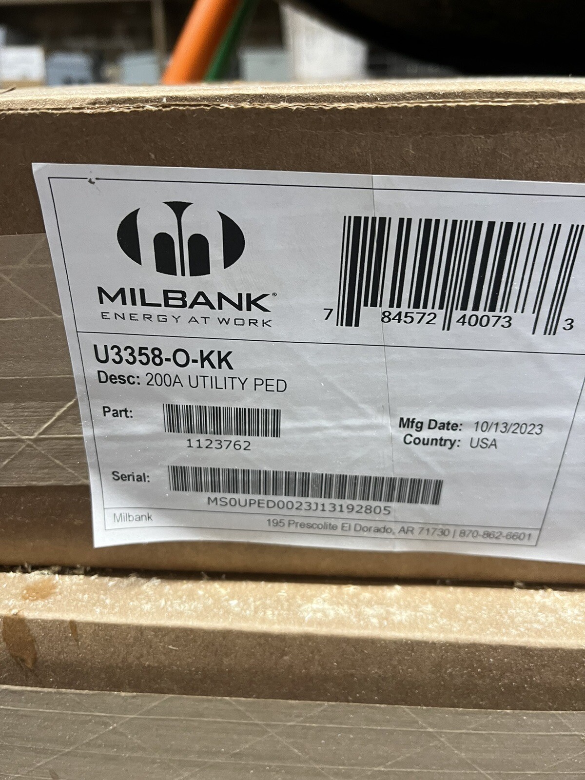 Milbank U3358-O-KK 200A Rectangular Meter Socket - Gray for sale online ...