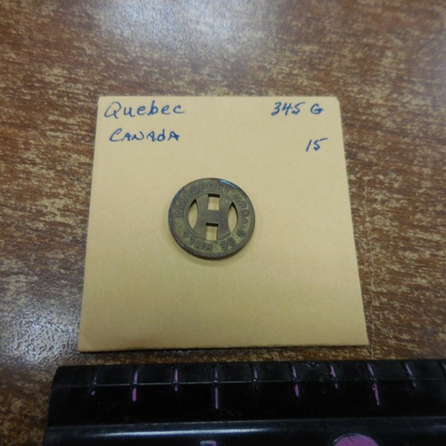 Transport Urbain de Hull Quebec CANADA Transit Token Bon Pour Un ...