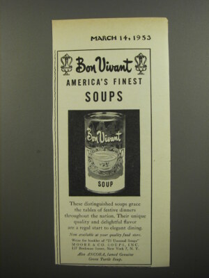 1953 Bon Vivant Soup Advertisement - Bon Vivant America's Finest Soups ...