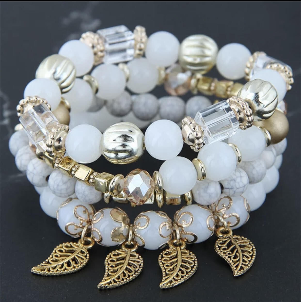 Unisex Multilayer 4pc charm bead bracelets set *BUY 1 GET 1 FREE* | eBay