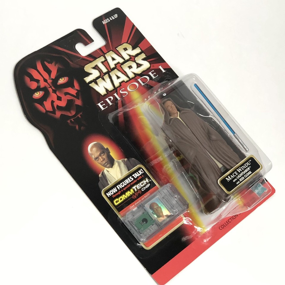 Star Wars MACE WINDU Episode 1 CommTech Chip Jedi Master TPM Action ...