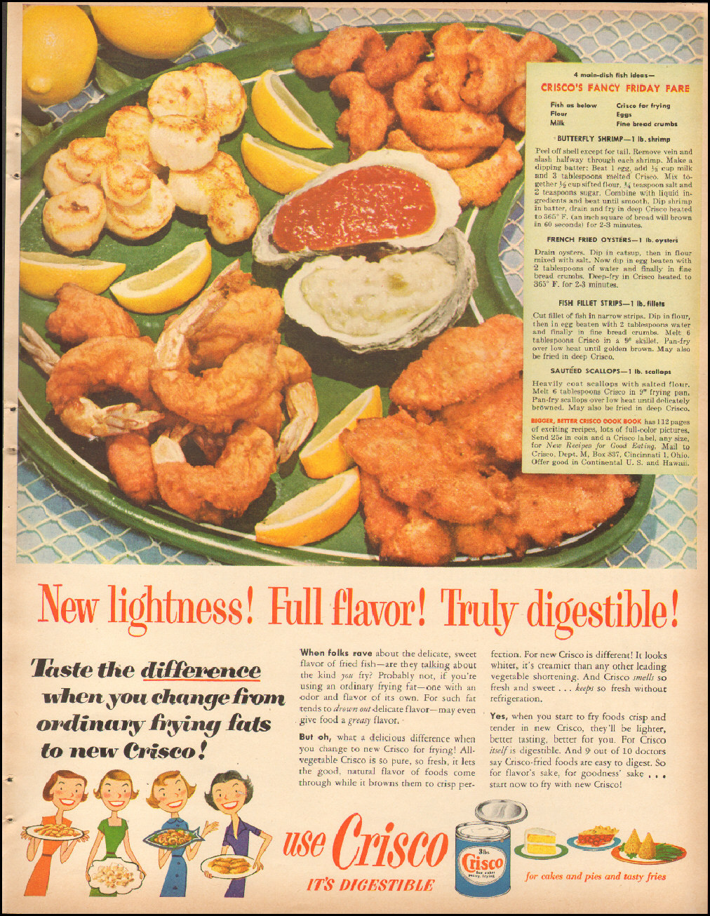 1953 Vintage ad for Crisco Shortening Shrimp art Cartoon (021718) | eBay