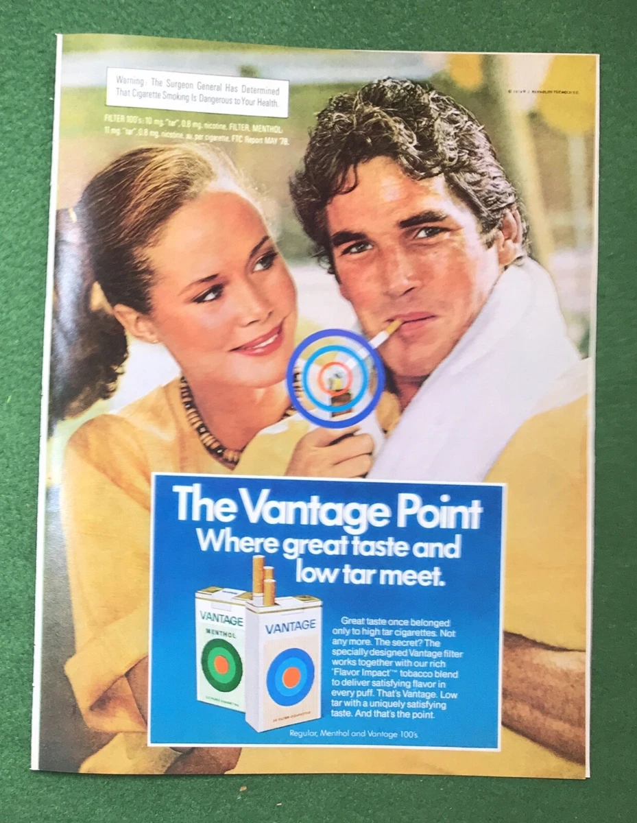 Vantage Cigarettes 1980s
