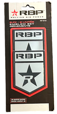 RBP Rolling Big Power 2 Piece Badge Emblem Set Stainless Steel Shield ...