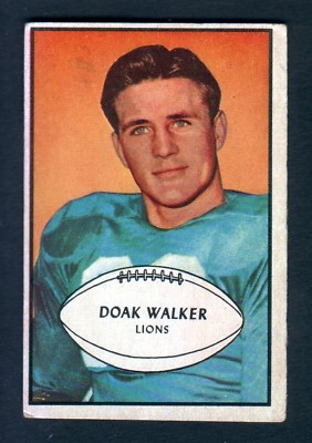 1953 Bowman Football Card #6 Doak Walker-Detroit Lions Vg Card | eBay