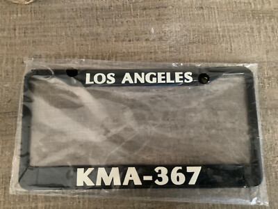 NEW GENUINE LAPD POLICE KMA-367 BLACK METAL LICENSE PLATE FRAME CHP 11 ...