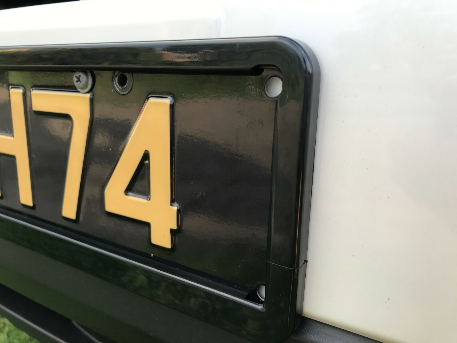 QLD Slimline Number Plate Surrounds Frames Black Set Front & Rear 372mm ...