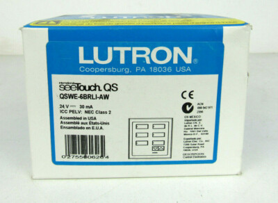 Lutron QSWE-6BRLI-AW wallstation seetouch qs New | eBay
