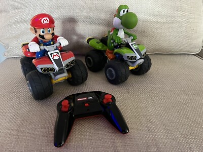 Nintendo Mario Kart Mario & Yoshi 1:20 RC 2.4 GHz Remote Toy ATV Quad ...