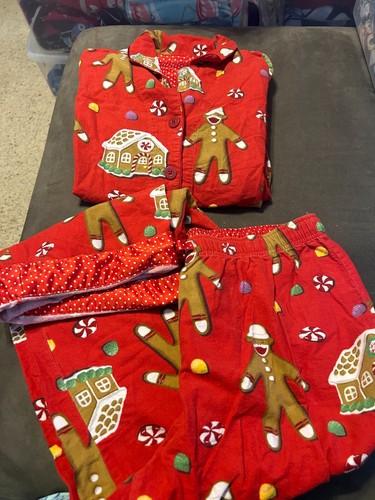 Nick & Nora XL Red Sock Monkey Gingerbread Flannel PJ set -6 | eBay