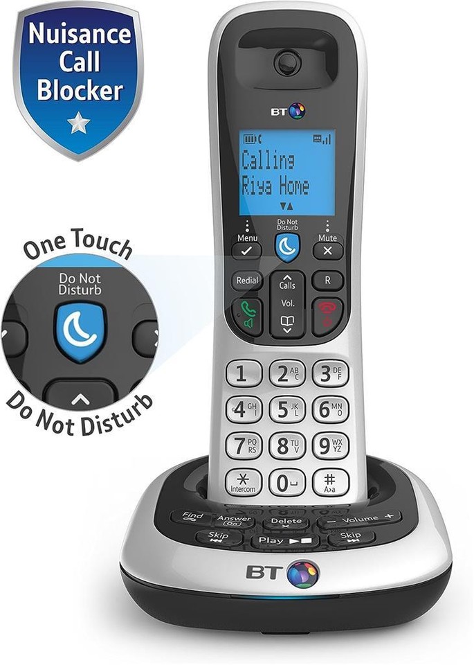 BT 2700 Nuisance Call Blocker Cordless Home Phone With Digital Answer ...