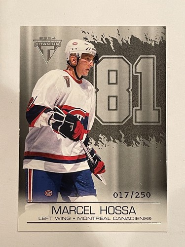 2003-04 Pacific Titanium Canadiens Marcel Hossa Jersey Number /250 #54 ...