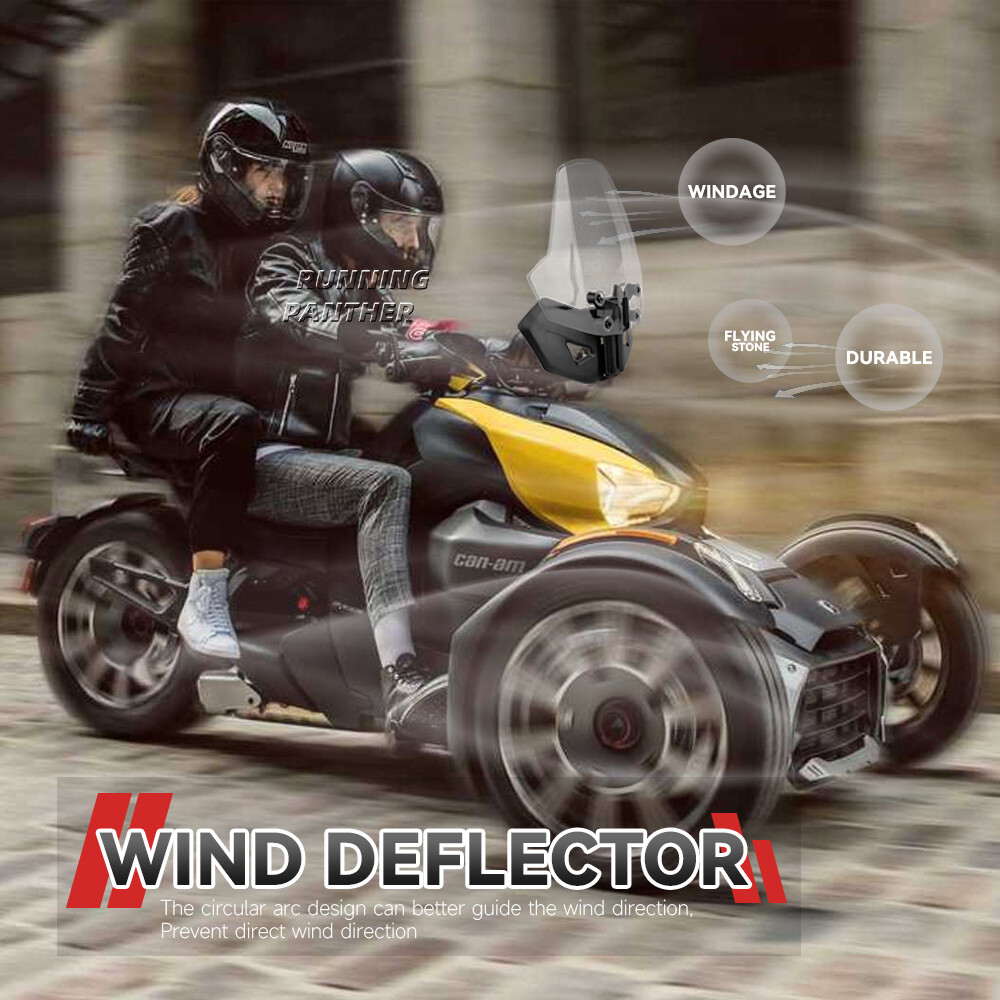 Sport Windshield Windscreen Adjustable For Can Am Ryker 600 900 Rally ...