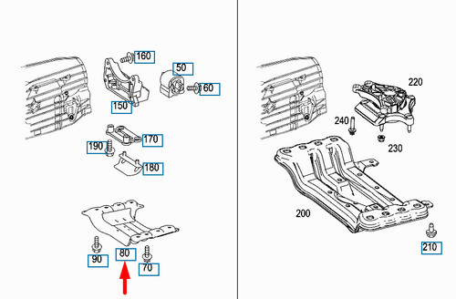 NOUVEAU SUPPORT DE TRANSMISSION MERCEDES-BENZ CL-CLASSE C216 ...
