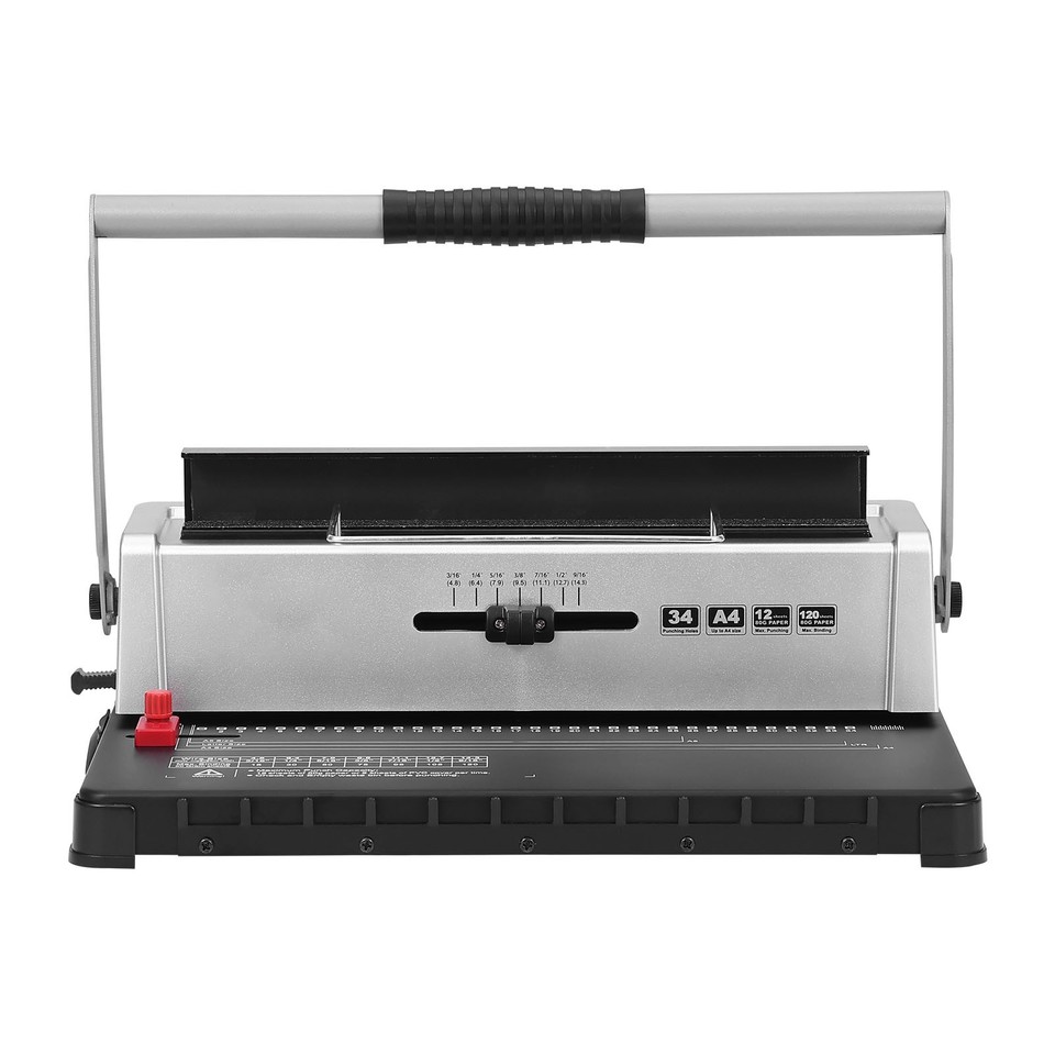 Uimoso Coil Spiral Binding Machine Manual Book Maker 34 Holes Letter ...