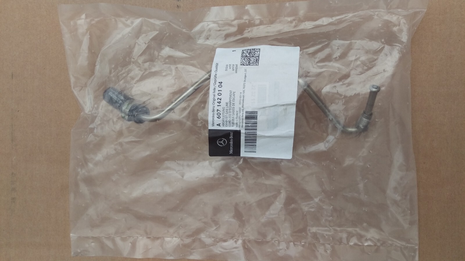 MERCEDES A CLASS W177 EXHAUST GAS LINE DIESEL NEW P/N: A6071420104 ...