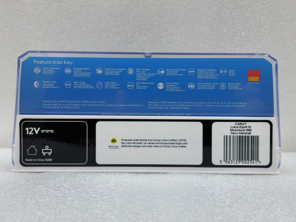 Scalextric C4352 Lotus Esprit S1 Silverstone 1981 Gerry Marshall 1:32 ...
