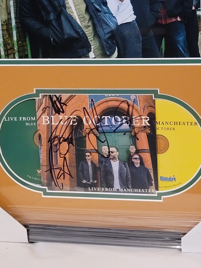 Blue October band Signed Autographed Live from Manchester CD JSA Framed ...