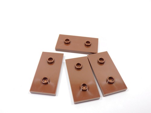LEGO Lot of 4 Reddish Brown 2x4 Smooth Plates w/ 2 Studs I8 | eBay