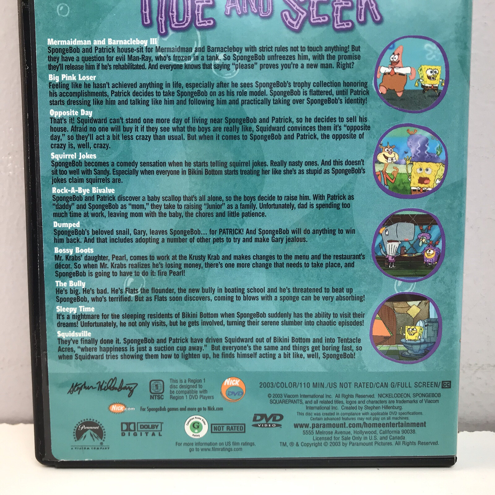 Spongebob Tide And Seek Dvd